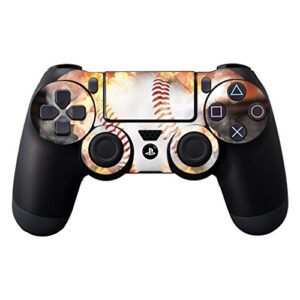 mightyskins skin compatible with sony ps4 controller - fastball | protective, durable, and unique vinyl decal wrap cover | easy to apply, remove, and change styles | made in the usa