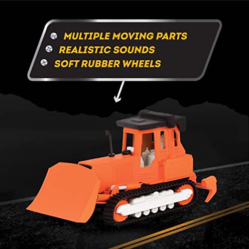 Driven by Battat – Toy Bulldozer For Kids – 1:24 Scale – Toy Construction Vehicle – Realistic Sounds – Movable Parts – Gift Toy Car for 3 Years +