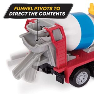 Driven by Battat – Toy Cement Truck For Kids – Construction Vehicle Toy – Lights & Sounds – Movable Parts – 3 Years + – Micro Cement Truck