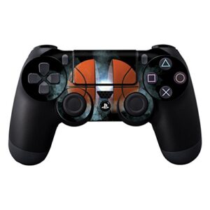 mightyskins skin compatible with sony ps4 controller - basketball orb | protective, durable, and unique vinyl decal wrap cover | easy to apply, remove, and change styles | made in the usa