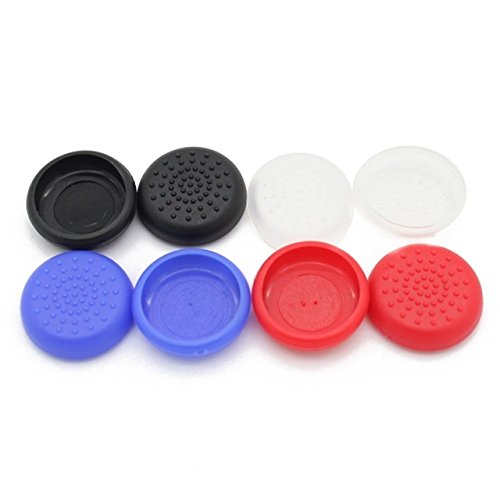 Analog Silicone Thumb Stick Grips Joystick Cap Cover for PS4 PS3 PS2 Xbox 360 Xbox One Game Controllers (Clear)