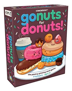 gamewright - go nuts for donuts - the pastry-picking card game, 96 months to 156 months