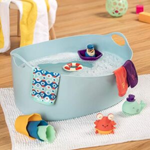 B. toys- B. baby– Baby Bath Toys –Baby Toddler Bath Tub Starter Kit (11-Pcs) For Kids- Wee B. Splashy- 0 months +