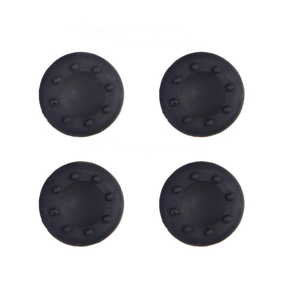 Analog Silicone Thumb Stick Grip Joystick Caps Cover for PS4 PS3 Xbox 360 Xbox One Game Controllers (4 x Black)