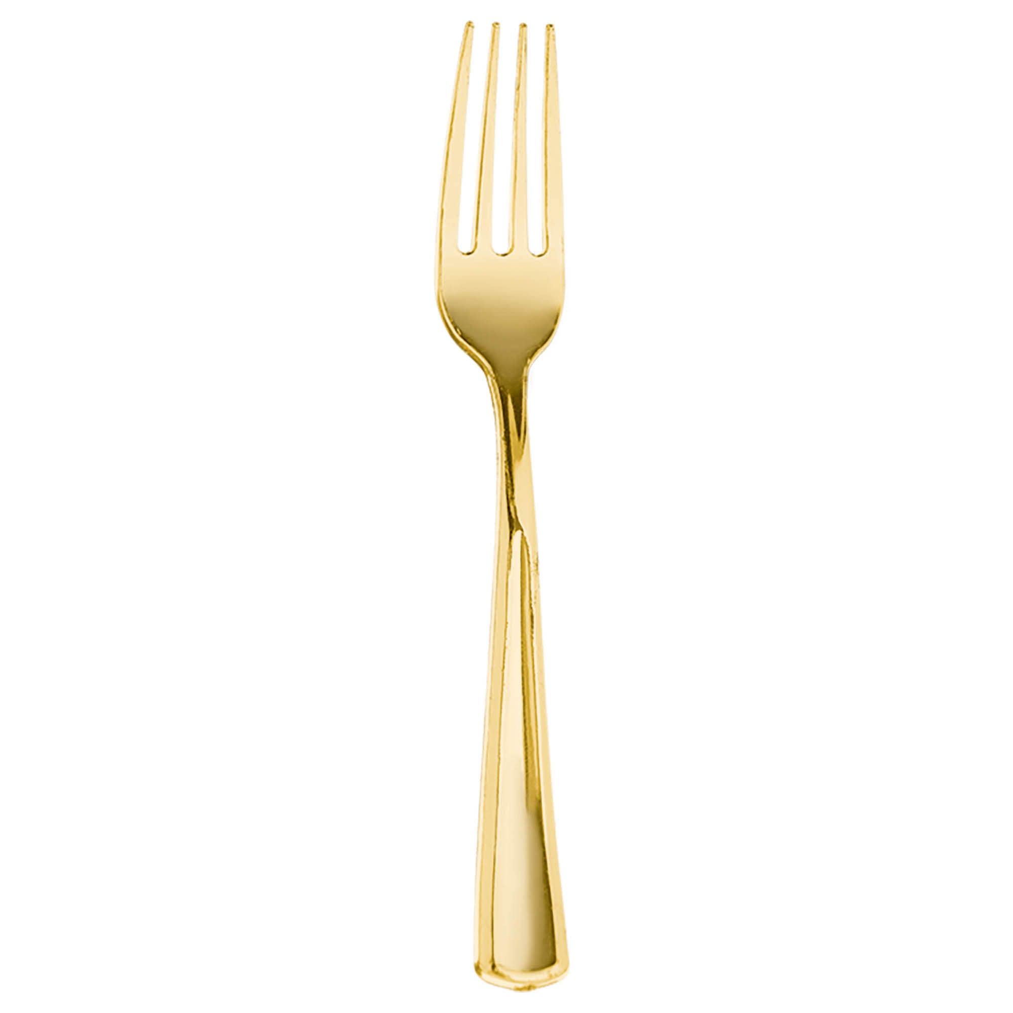 Elegant Premium Gold Forks (Pack of 32) | Heavy-Duty & Disposable for Weddings, Parties & Special Occasions