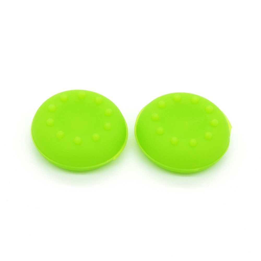 Analog Silicone Thumb Stick Grip Joystick Caps Cover for PS4 PS3 Xbox 360 Xbox One Game Controllers (4 x Green)