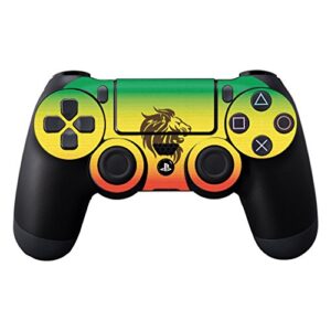 mightyskins skin compatible with sony ps4 controller - rasta lion | protective, durable, and unique vinyl decal wrap cover | easy to apply, remove, and change styles | made in the usa