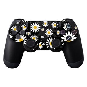 mightyskins skin compatible with sony ps4 controller - daisies | protective, durable, and unique vinyl decal wrap cover | easy to apply, remove, and change styles | made in the usa