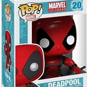 Funko Pop! Marvel: Deadpool #20 Vinyl Figure (Bundled with Compatible Box Protector Case), Multicolor, 3.75 inches