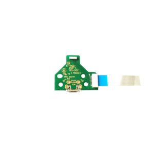 Ambertown 12 Pin USB Charging Port Socket Board with Flex Ribbon Cable for Sony PS4 Controller