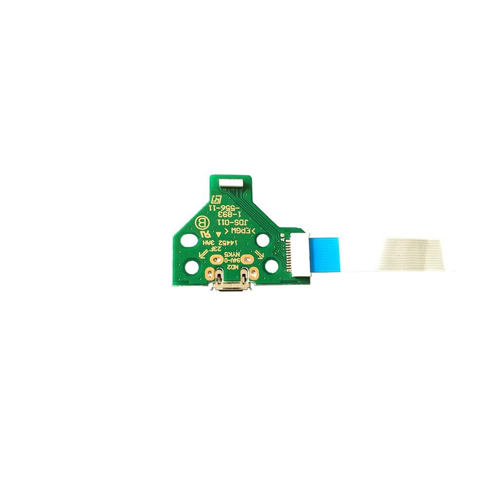 Ambertown 12 Pin USB Charging Port Socket Board with Flex Ribbon Cable for Sony PS4 Controller