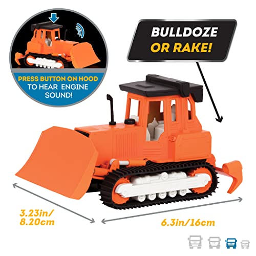 Driven by Battat – Toy Bulldozer For Kids – 1:24 Scale – Toy Construction Vehicle – Realistic Sounds – Movable Parts – Gift Toy Car for 3 Years +