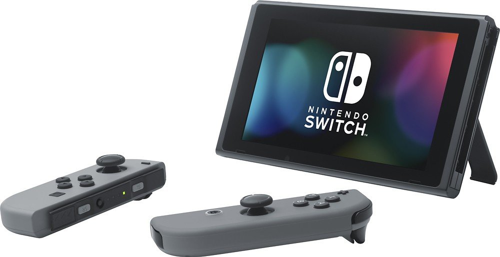 Nintendo Swtich 4 items Bundle:Nintendo Switch 32GB Console Gray Joy-con,64GB Micro SD Memory Card and an Extra Pair of Nintendo Joy-Con (L/R) Wireless Controllers Neon Blue,The Legend of Zelda