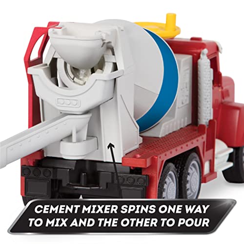 Driven by Battat – Toy Cement Truck For Kids – Construction Vehicle Toy – Lights & Sounds – Movable Parts – 3 Years + – Micro Cement Truck