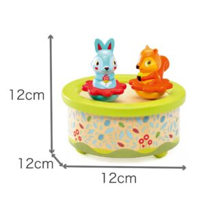 DJECO BabyMusic Music Box - Cute Melody Music Box, Keepsake, Decoration for Children's Bedroom & Playroom - Soothing Lullaby for Infants, Newborns & Toddlers - Toys for 10+ Months Girls & Boys