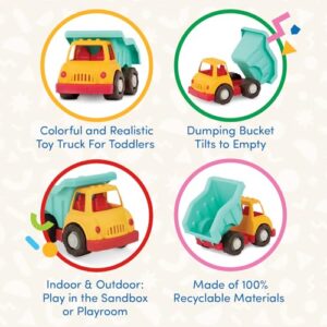 Battat- Wonder Wheels- Dump Truck – Toy Truck For Toddlers – Moveable Parts- Durable & Sturdy Construction Toy – Recyclable – Dump Truck