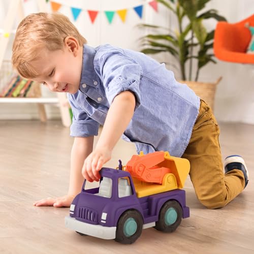 Battat- Wonder Wheels- Toy Excavator Truck – Digger Truck With Moveable Arm, Bucket, Cab – Construction Toy For Toddlers- Recyclable – 1 year +