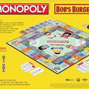 Monopoly Bobs Burgers Board Game | Themed Bob Burgers TV Show Monopoly Game | Officially Licensed Bob's Burgers Game