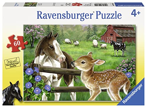 Ravensburger New Neighbors 60-Piece Jigsaw Puzzle - Unique Shape Pieces | Anti-Glare Surface | Ideal for Kids | Perfect Family Fun Activity