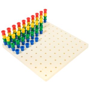 edxeducation Pegs and Peg Board Set - 1,000 Pegs + 5 Boards - Classroom, Occupational Therapy Resource - Fine Motor Skills Toy for Kids