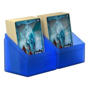 Ultimate Guard Boulder 80+, Deck Case for 80 Double-Sleeved TCG Cards, Sapphire, Secure & Durable Storage for Trading Card Games, Soft-Touch Finish