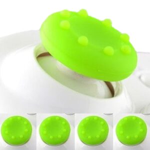 Analog Silicone Thumb Stick Grip Joystick Caps Cover for PS4 PS3 Xbox 360 Xbox One Game Controllers (4 x Green)