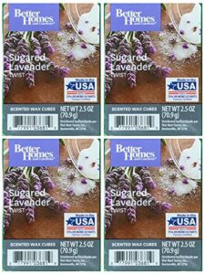 better homes and gardens sugared lavender twist wax cubes - 4-pack