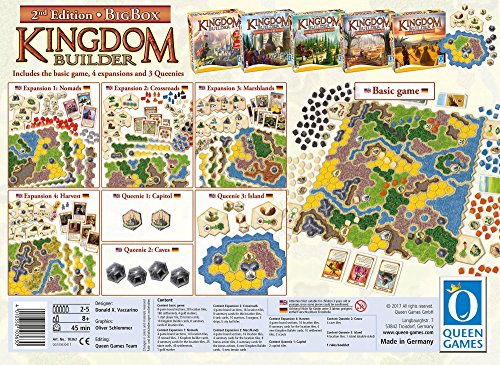 Queen Games Kingdom Builder Big Box 2nd Edition Board Game