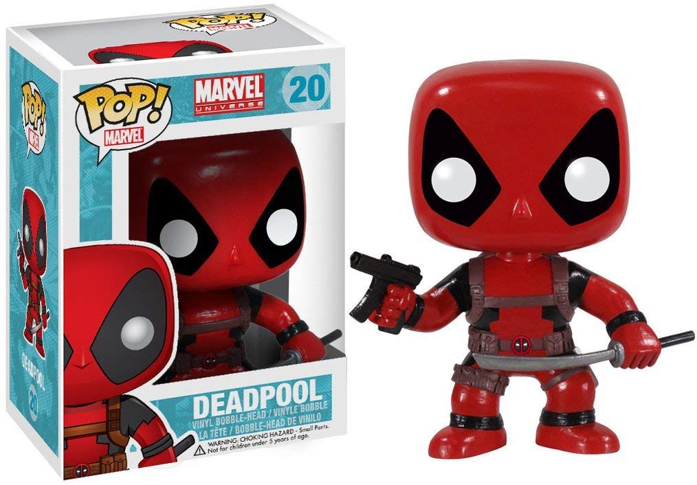 Funko Pop! Marvel: Deadpool #20 Vinyl Figure (Bundled with Compatible Box Protector Case), Multicolor, 3.75 inches