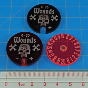 LITKO Wound Dials Wound Dials | Health Tracker | Life Counter | Tabletop Games | Collectible Card Games | Living Card Games | Role Playing Games | LCG | RPG | Numbered 0-20 | Magnetic