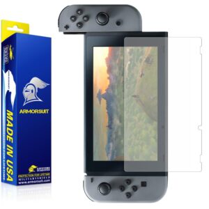 armorsuit militaryshield anti-glare screen protector for nintendo switch - [max coverage] anti-bubble matte film