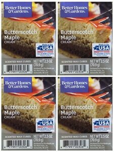 better homes and gardens butterscotch maple cream wax cubes - 4-pack