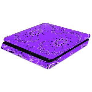 mightyskins skin compatible with sony playstation 4 slim ps4 wrap cover sticker skins purple bandana