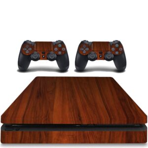 wood skin for ps4 slim decal to fit playstation 4 slim sticker woodgrain cover vwaq-psgc4