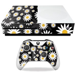 mightyskins skin compatible with microsoft xbox one s - daisies | protective, durable, and unique vinyl decal wrap cover | easy to apply, remove, and change styles | made in the usa