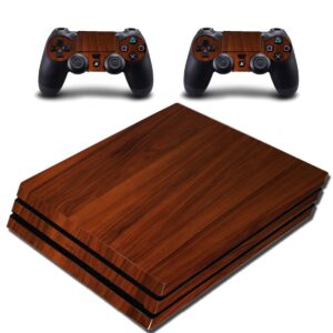 wood skin for ps4 pro cover to fit playstation 4 pro wooden wrap vwaq-ppgc4