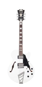 d'angelico premier ss semi-hollow electric guitar w/ stairstep tailpiece - white