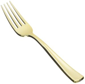 elegant premium gold forks (pack of 32) | heavy-duty & disposable for weddings, parties & special occasions