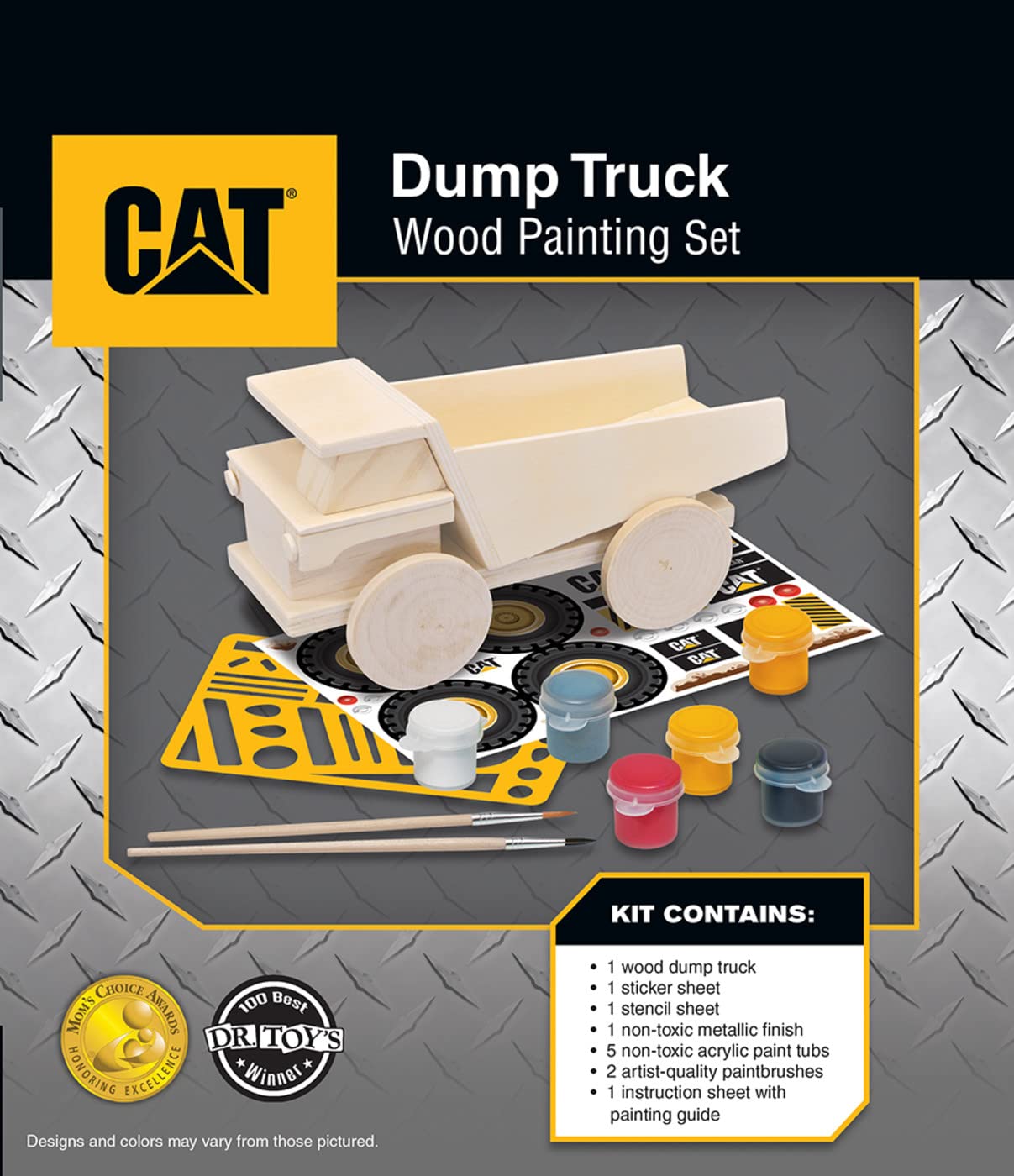 Works of Ahhh... Craft Set - Caterpillar Dump Truck Wood Paint Kit