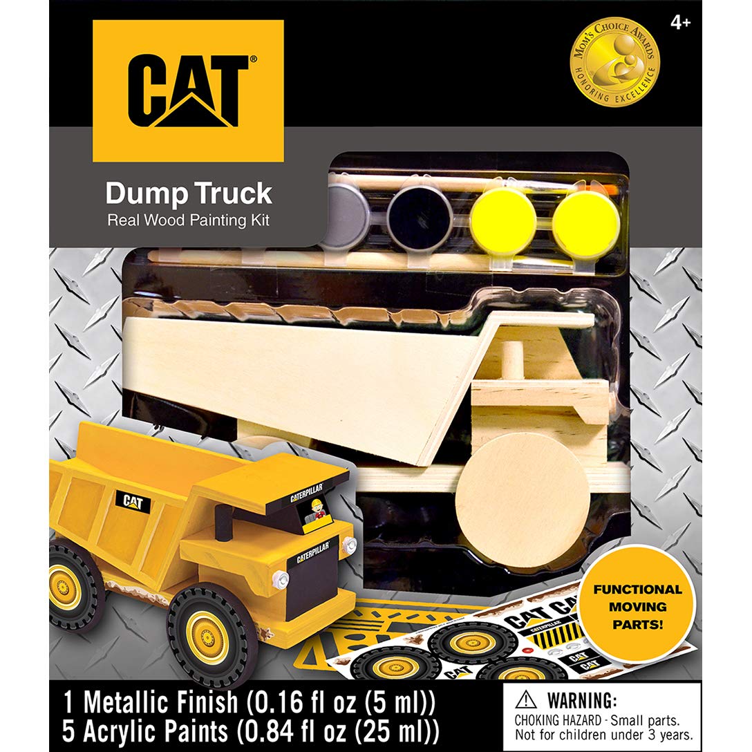 Works of Ahhh... Craft Set - Caterpillar Dump Truck Wood Paint Kit