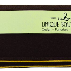 Unique Boutique Modern Felt Wallet Novelty, Brown