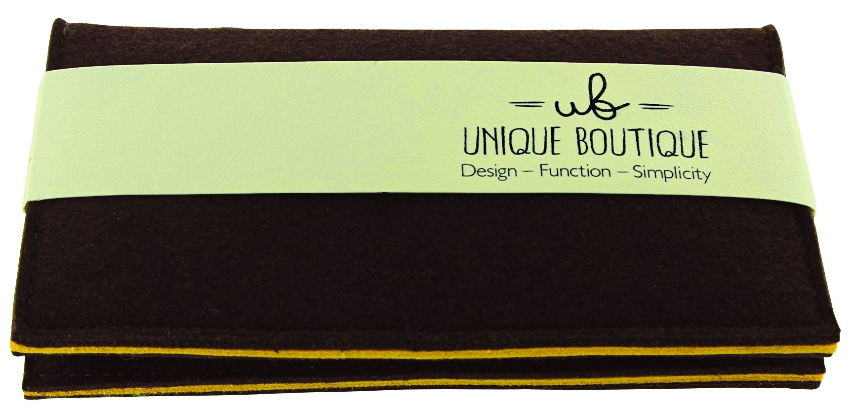 Unique Boutique Modern Felt Wallet Novelty, Brown