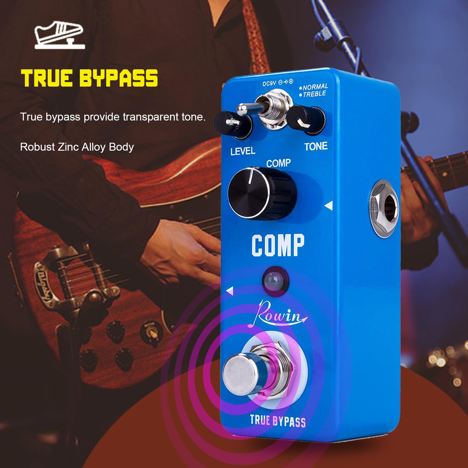 Rowin Compressor Pedal Comp Effect Pedal for Guitar