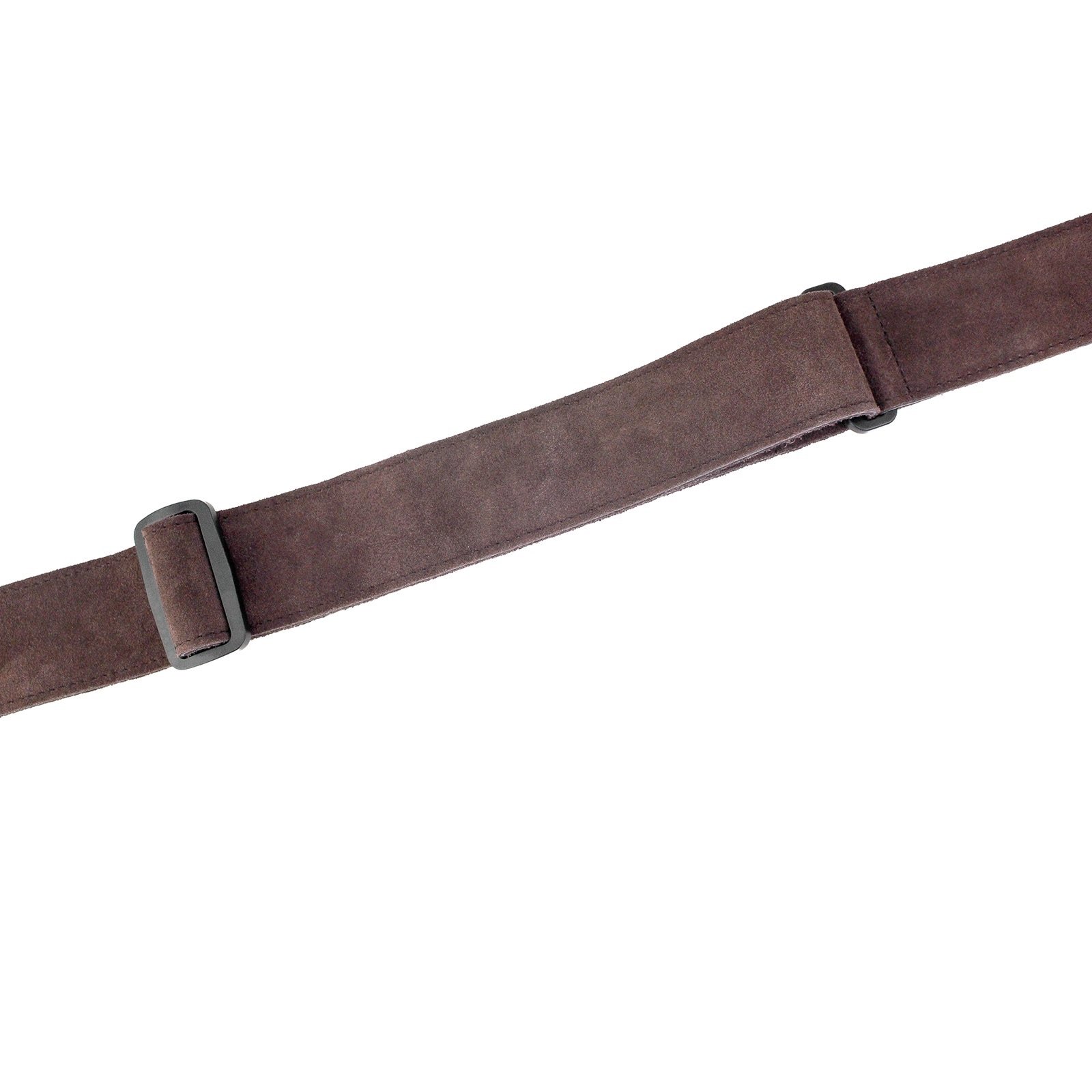 Walker & Williams BS-2-BRN Cognac Brown Thick Suede Adjustable Banjo Strap With Hefty Brass Clip Ends For Bluegrass And Frailing Type Banjos