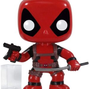 Funko Pop! Marvel: Deadpool #20 Vinyl Figure (Bundled with Compatible Box Protector Case), Multicolor, 3.75 inches