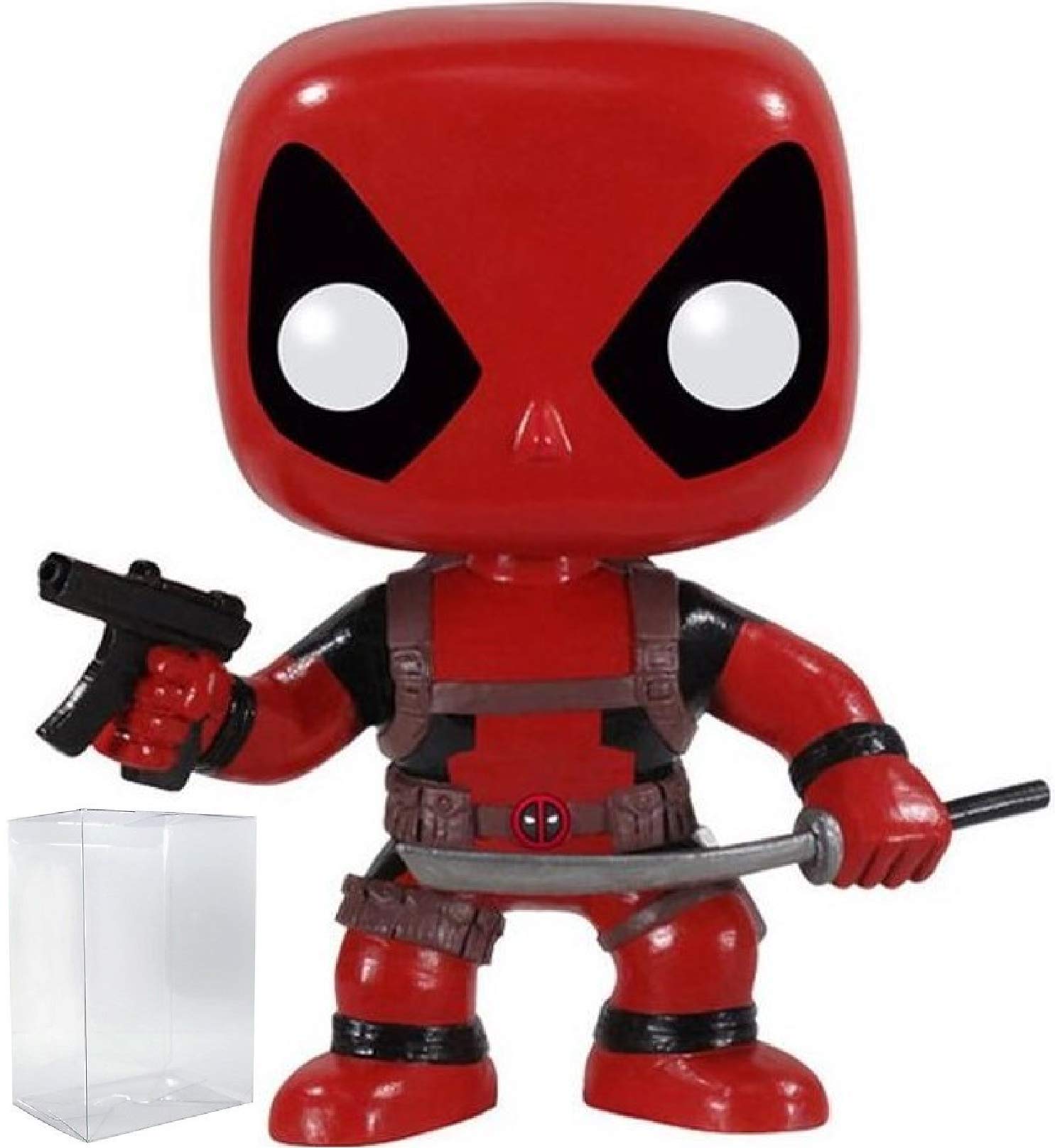 Funko Pop! Marvel: Deadpool #20 Vinyl Figure (Bundled with Compatible Box Protector Case), Multicolor, 3.75 inches