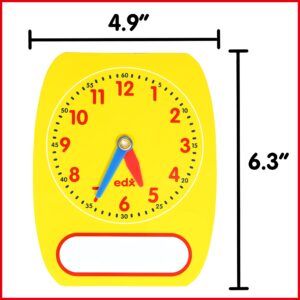 Learning ADVANTAGE-25615 edx Education Write-On/Wipe-Off Clock Dials - Set of 5