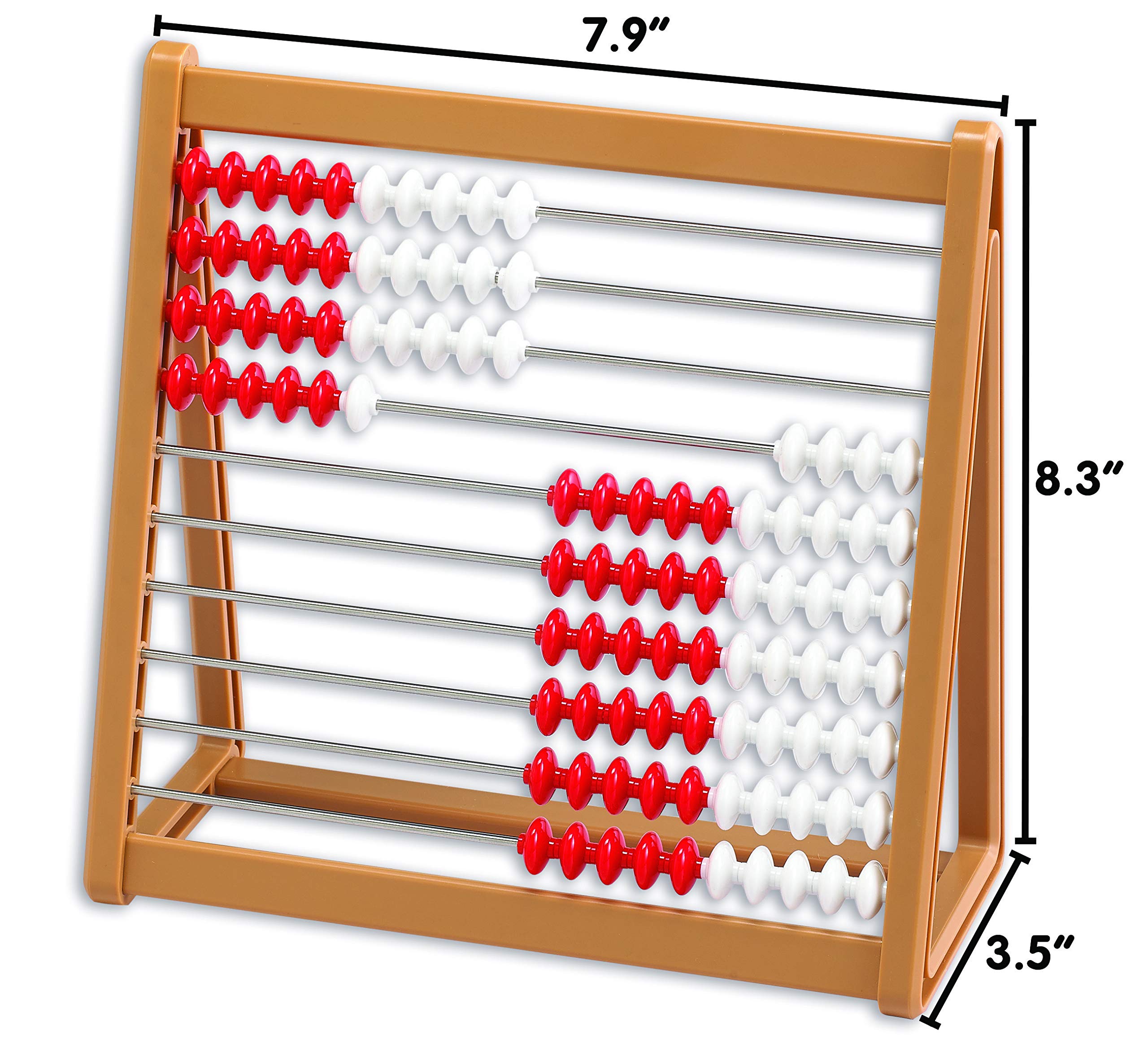 edxeducation Abacus - In Home Learning Manipulative for Early Math - 10 Row Counting Frame - Teach Counting, Addition and Subtraction