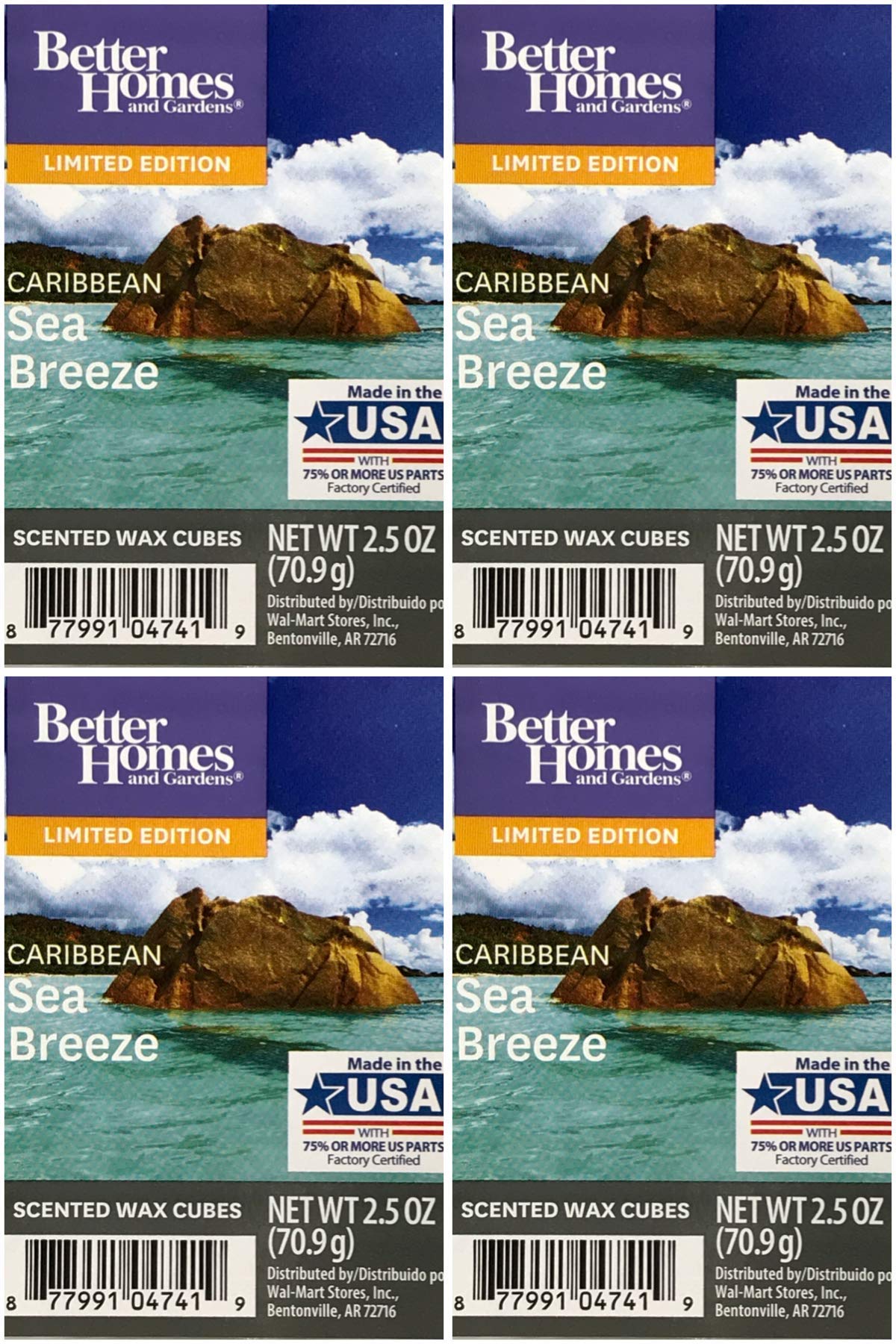 Better Homes and Gardens Caribbean Sea Breeze Wax Cubes - 4-Pack