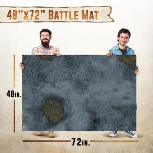 Battle Game Mat for DND - [48" x 72"] Wargaming Tabletop Map - Gaming Board for Warhammer 40k, Dungeons and Dragons, Wargame RPG - Vinyl Gaming Frontline Terrain